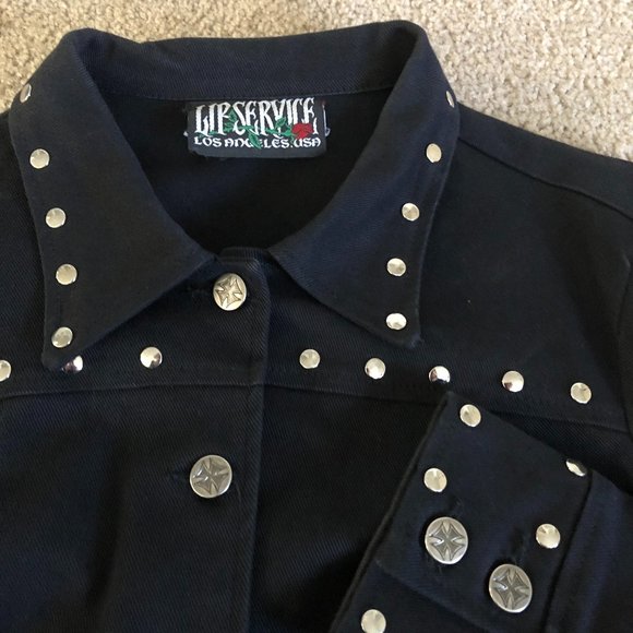 Lip Service | Jackets & Coats | Lip Service Black Studded Jacket | Poshmark